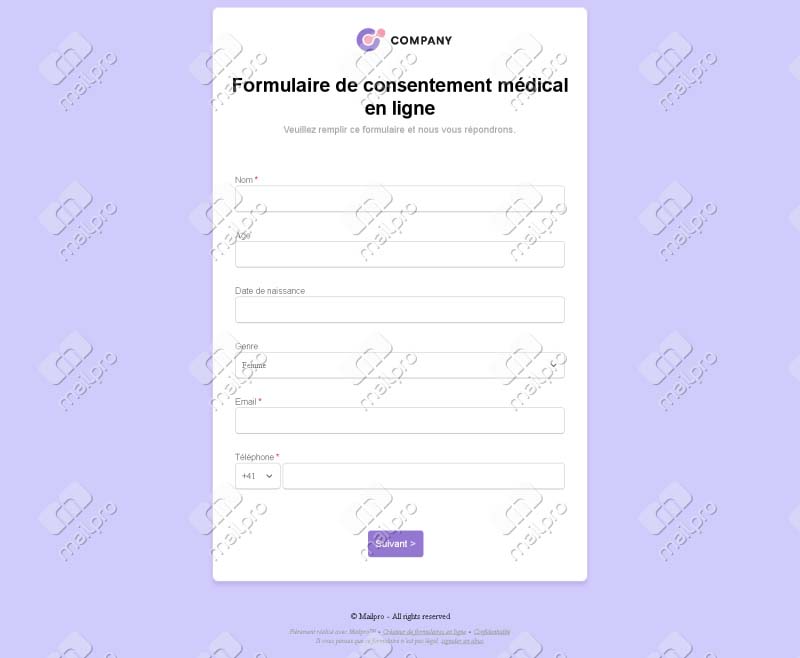 Modèles de Formulaires de Consentement, Médical & Décharge | Mailpro™