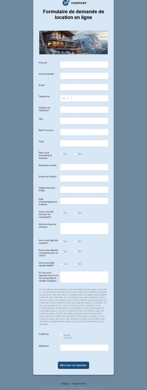 Modèles de Formulaires de Candidature & Demande | Mailpro™