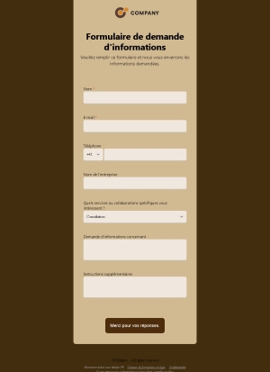 Modèles de Formulaires de Demande d’Informations | Mailpro™